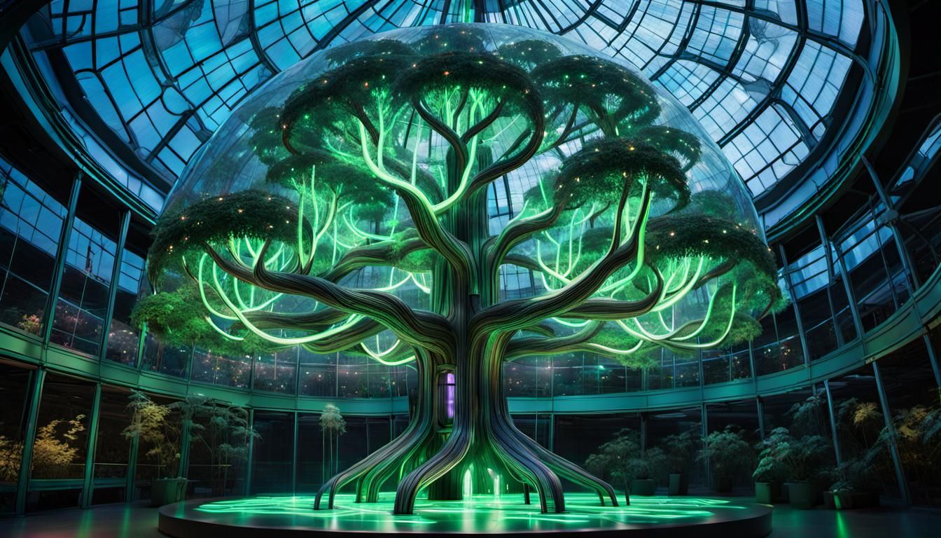 Bio-mechanical tree - Massive Biomechanical Tree in Futurist...