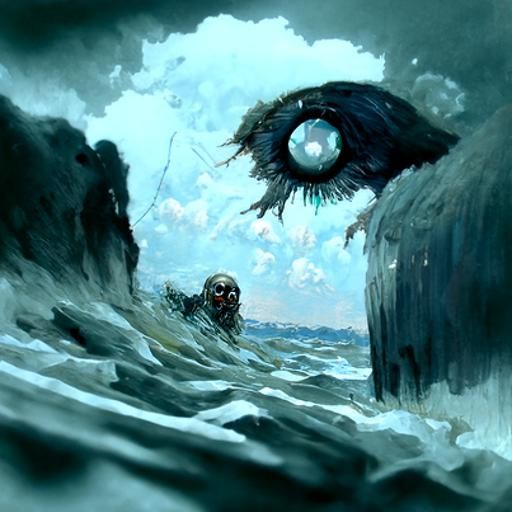 Eyes in the ocean - AI Generated Artwork - NightCafe Creator