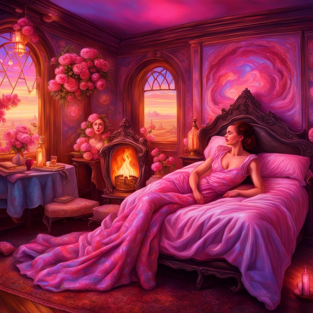 Dreamscapes in pink - AI Generated Artwork - NightCafe Creator