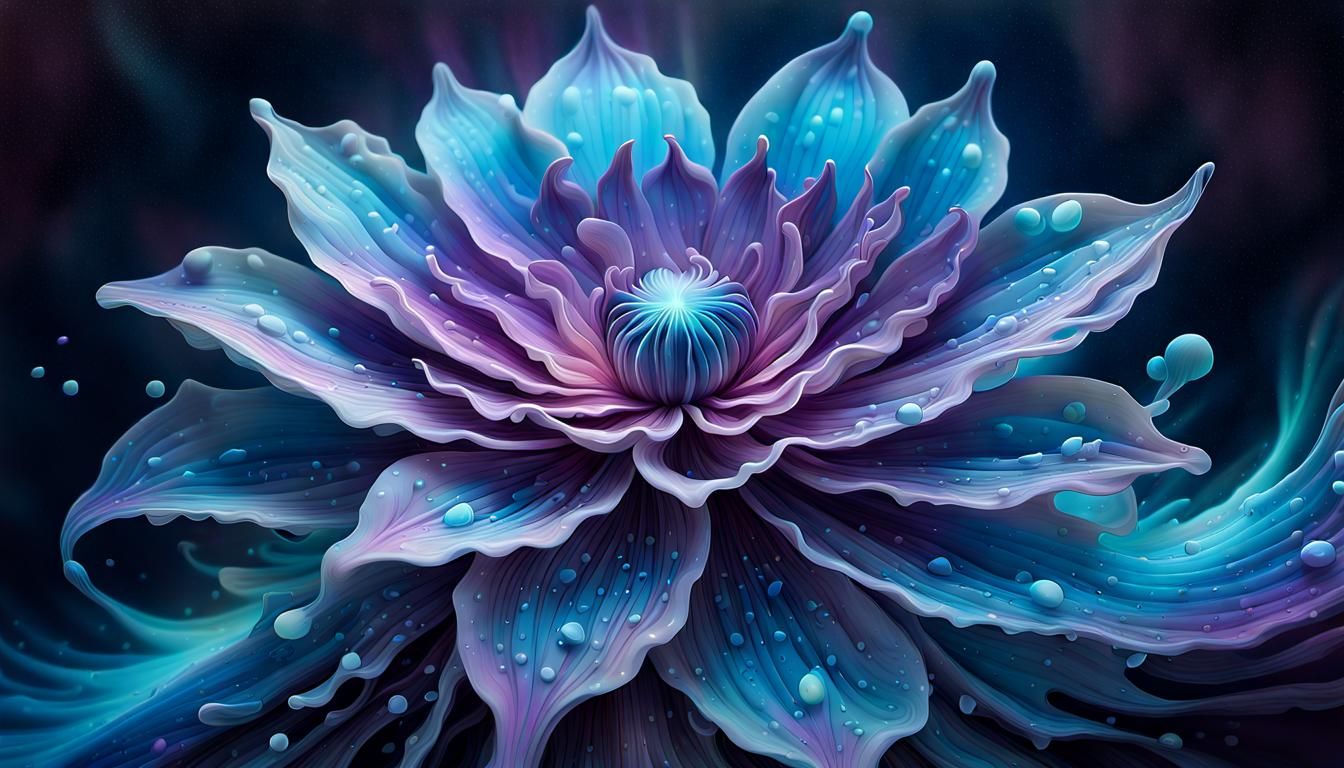 Blue Moon Flower - AI Generated Artwork - NightCafe Creator
