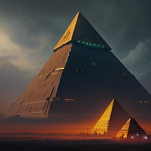 futuristic pyramids - AI Generated Artwork - NightCafe Creator