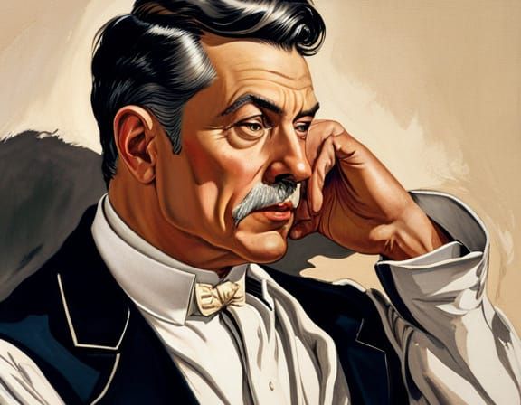 Hyperrealistic, 16k resolution, a man in a dignified pose, intricate ...