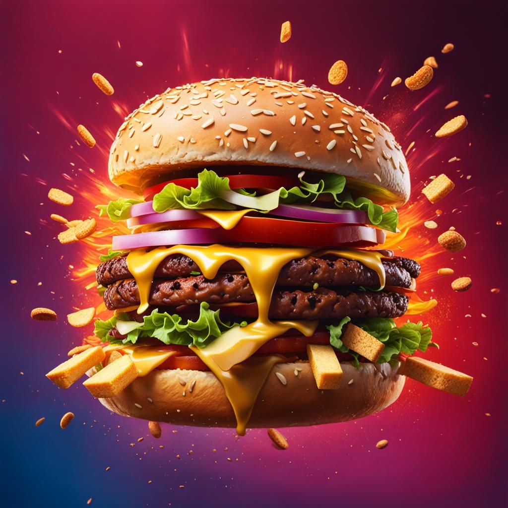 Big Bang Burger - AI Generated Artwork - NightCafe Creator