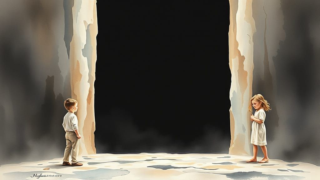 Hyperrealistic Void Landscape in Romantic Watercol... - AI Art