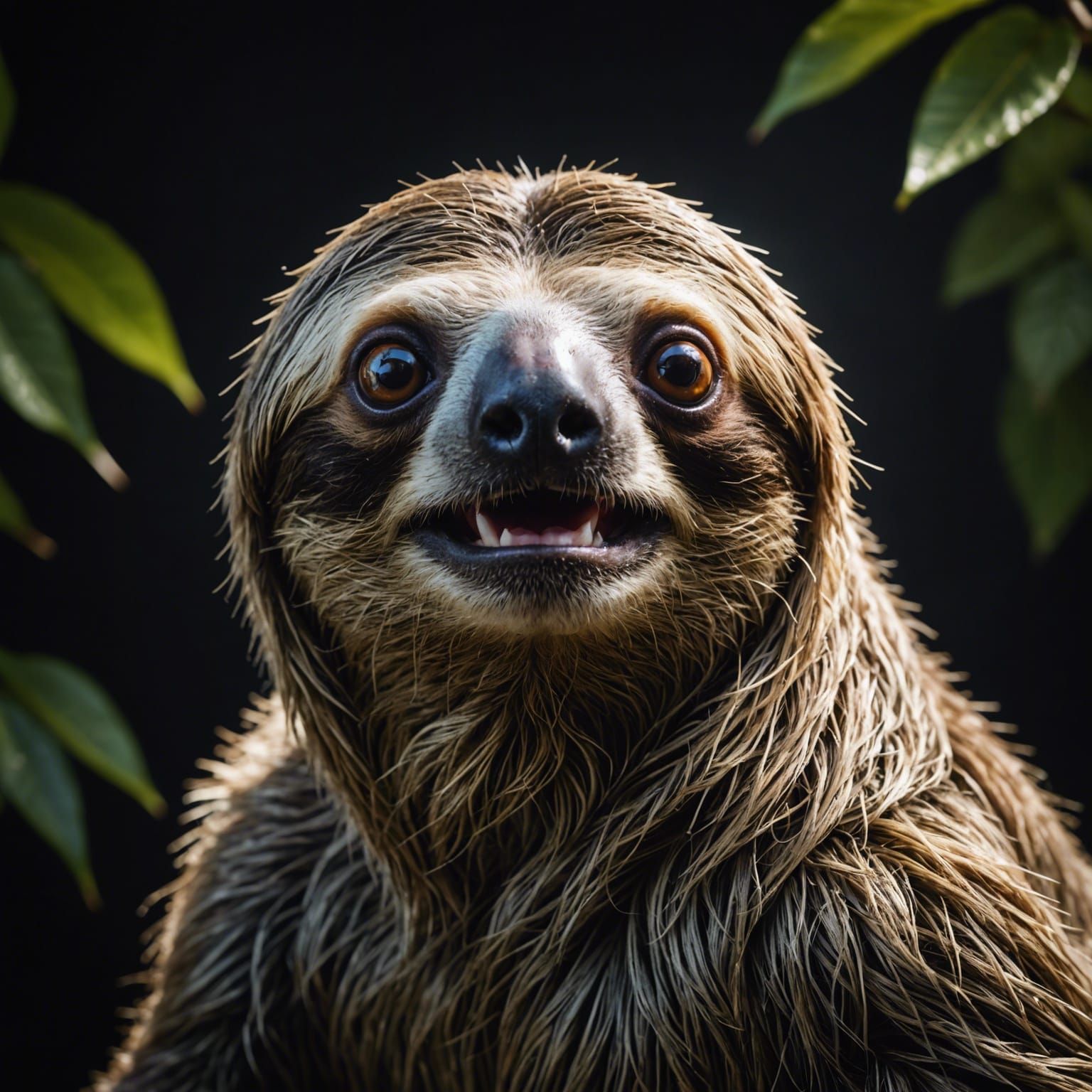 surprised sloth - AI Generated Artwork - NightCafe Creator