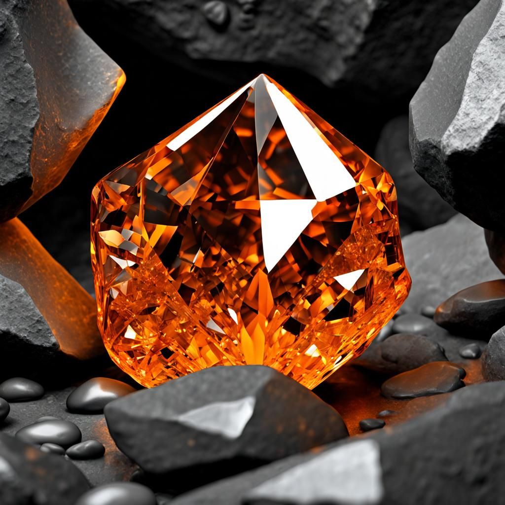 (testing samplers) K_LMS 1:1 Orange gem - AI Generated Artwork ...