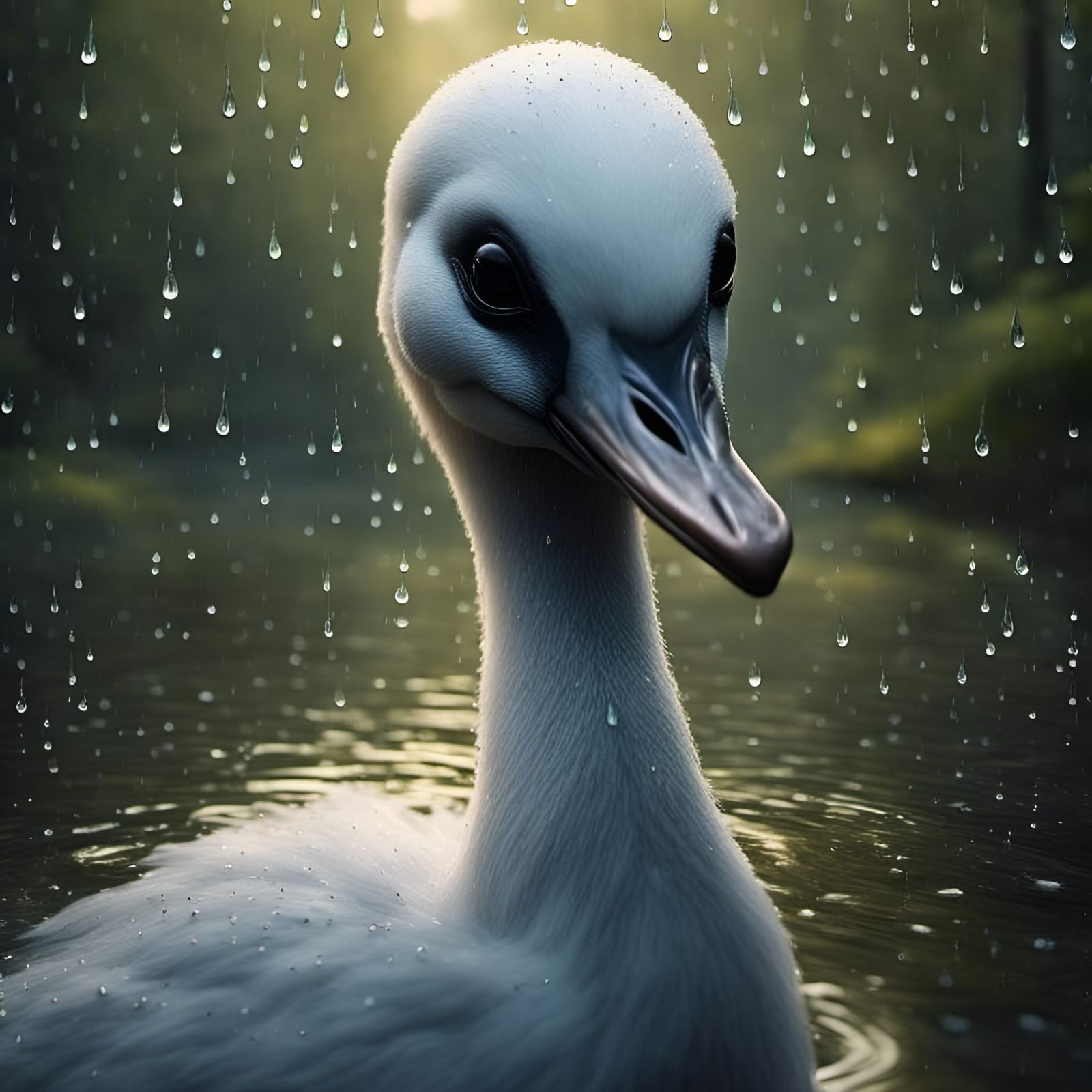 White Mystery Duckling by My. - AI Generated Artwork - NightCafe Creator