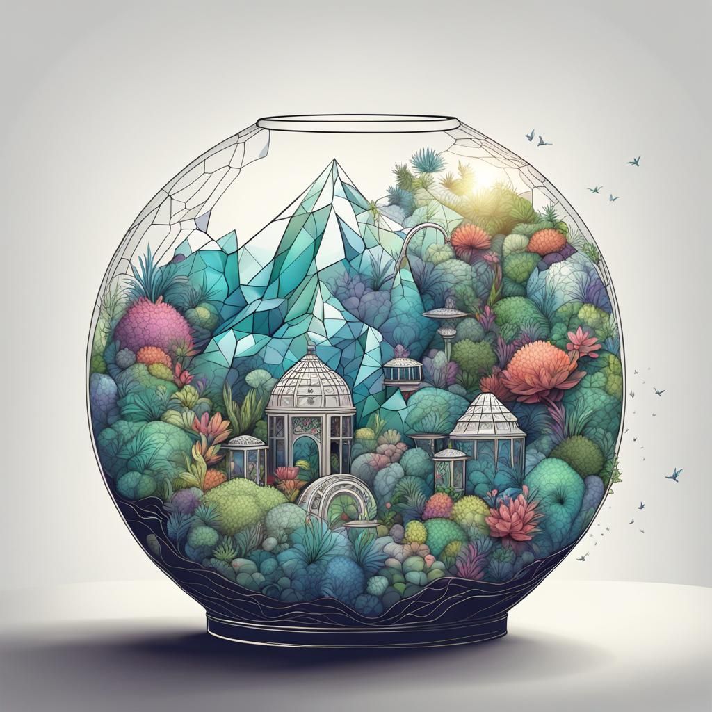A terrarium inside a terrarium inside a terrarium - AI Generated ...