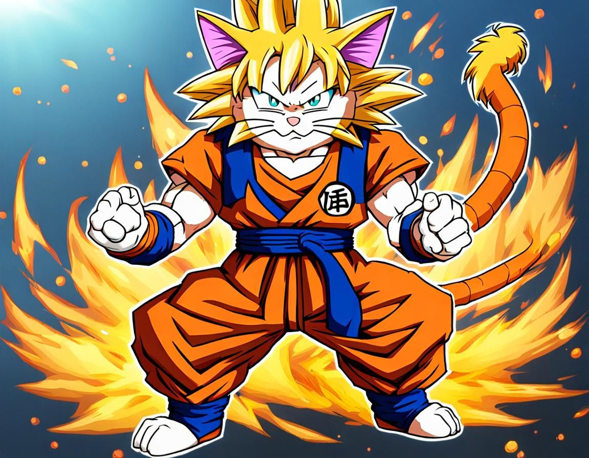 Dragon Ball Fusion of Cat and Goku - AI Generated Artwork - NightCafe ...