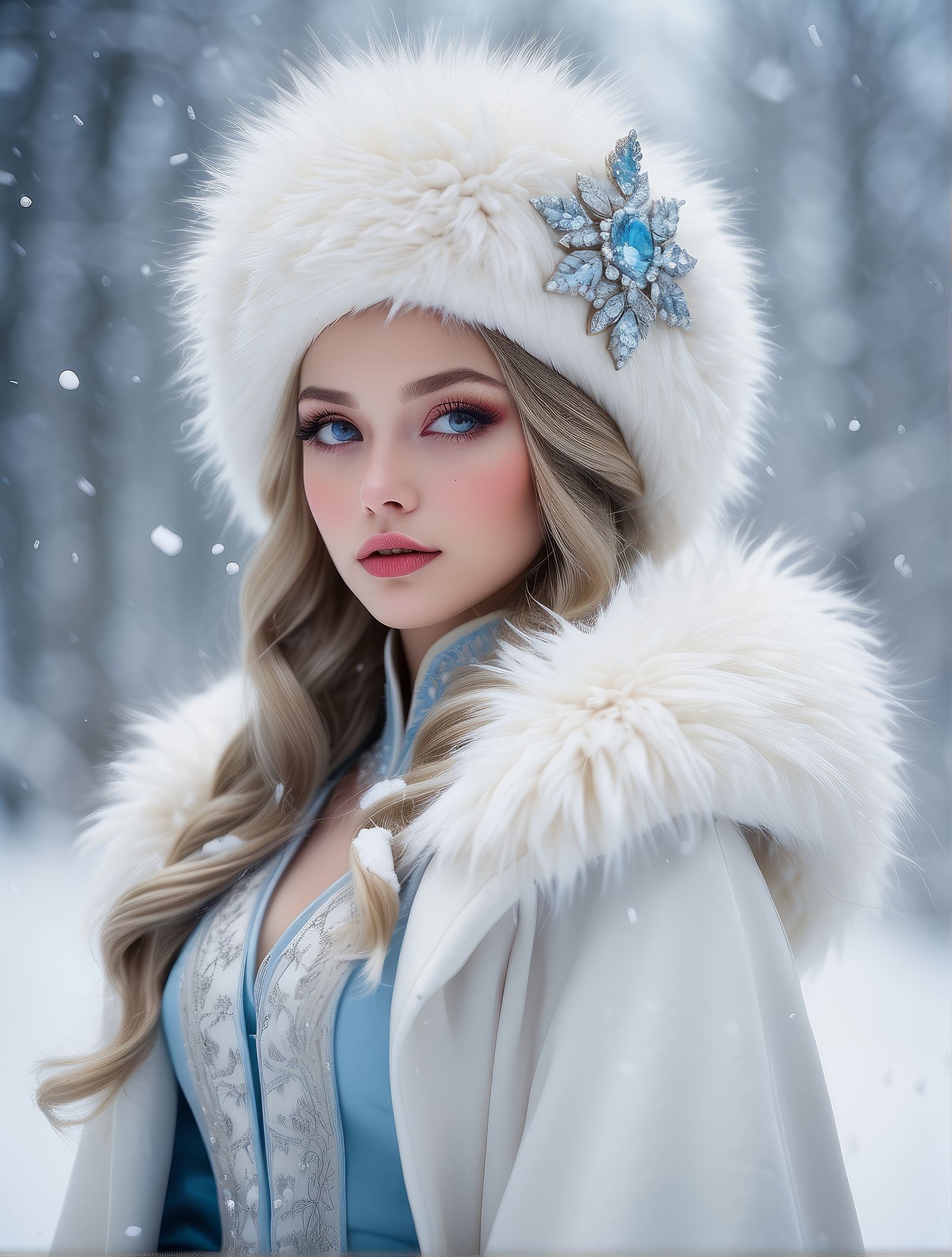 Winter's princess - AI Generated Artwork - NightCafe Creator