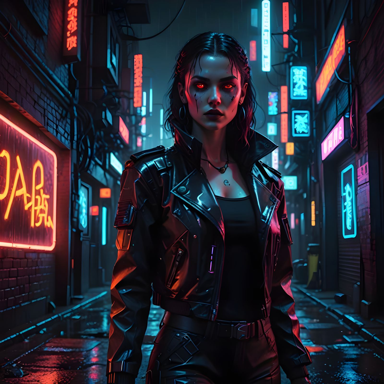 Female cyberpunk vampire - Cyberpunk Vampire Goddess Exposed