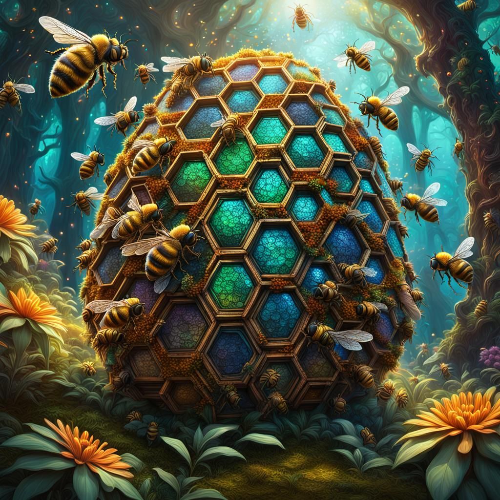 Beehive Nest - AI Generated Artwork - NightCafe Creator