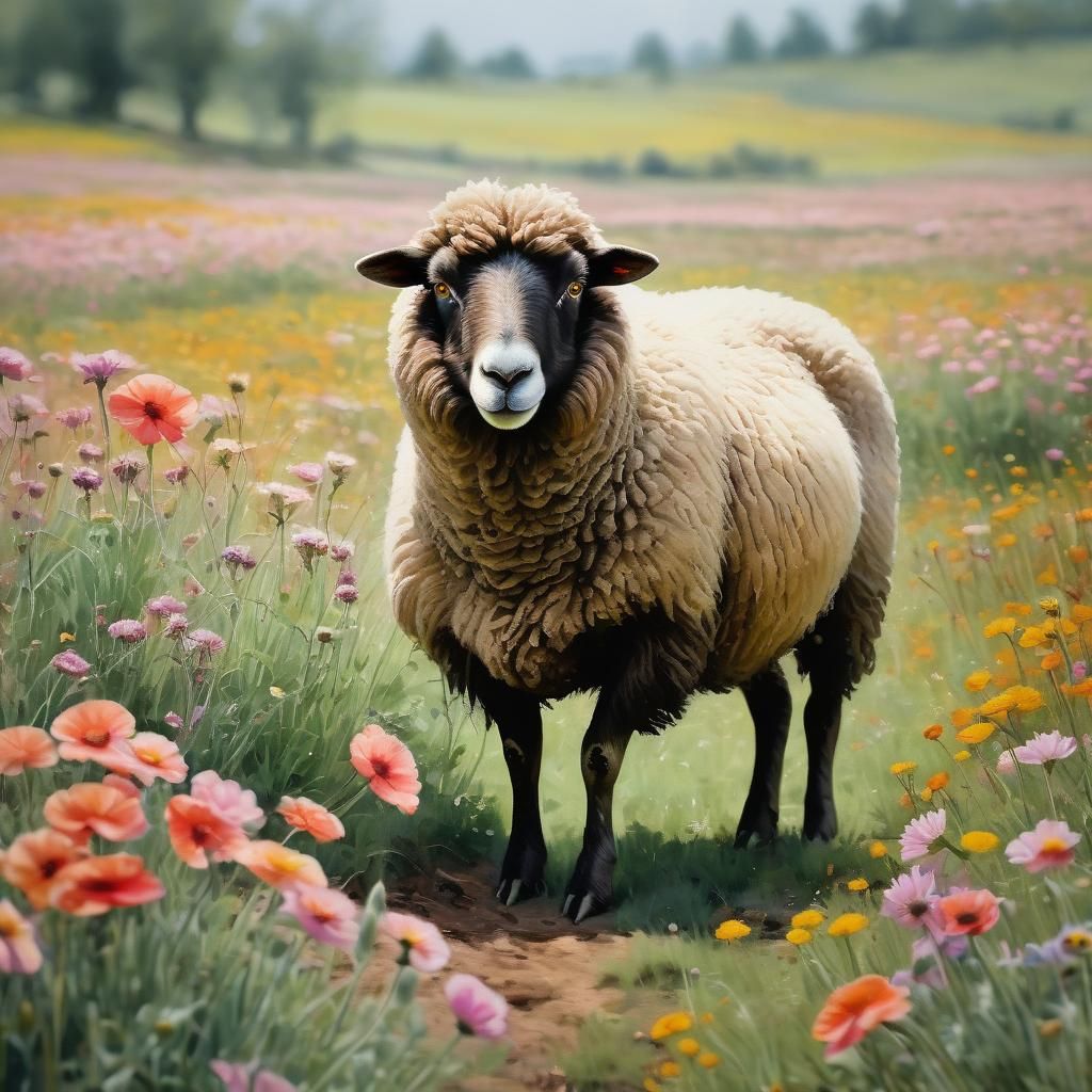 Sheep - AI Generated Artwork - NightCafe Creator