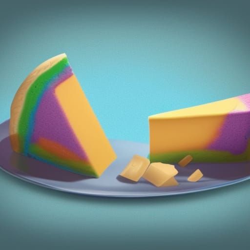 Rainbow Cheese Cake - AI Generated Artwork - NightCafe Creator