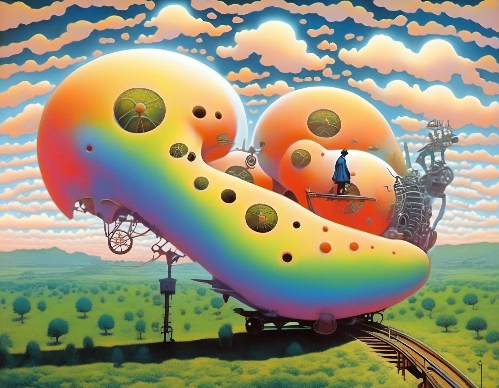 Rainbow Bubble Engine - AI Generated Artwork - NightCafe Creator