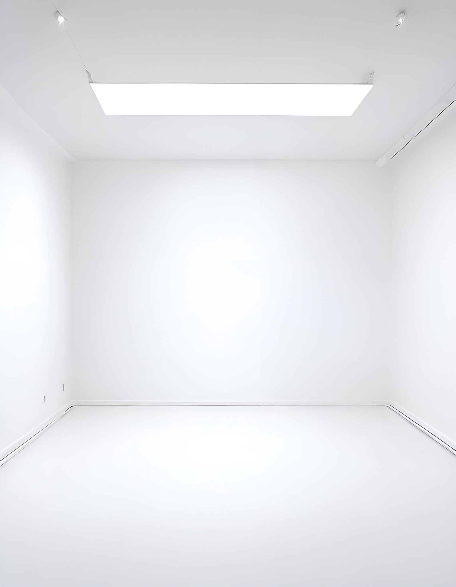 WHITE EMPTY WINDOWLESS ROOM: WHITE lights AND WHITE walls WHITE floors ...