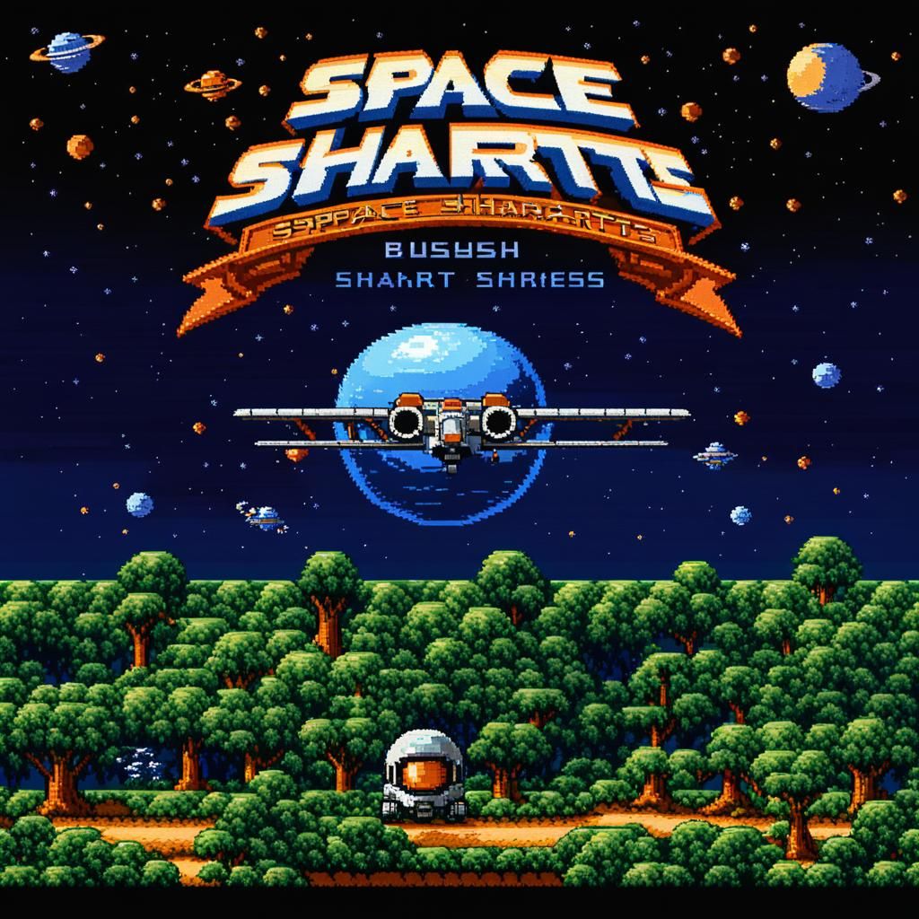 16 bit side scroll introduction screen to the video game "BUSH WEASEL ...