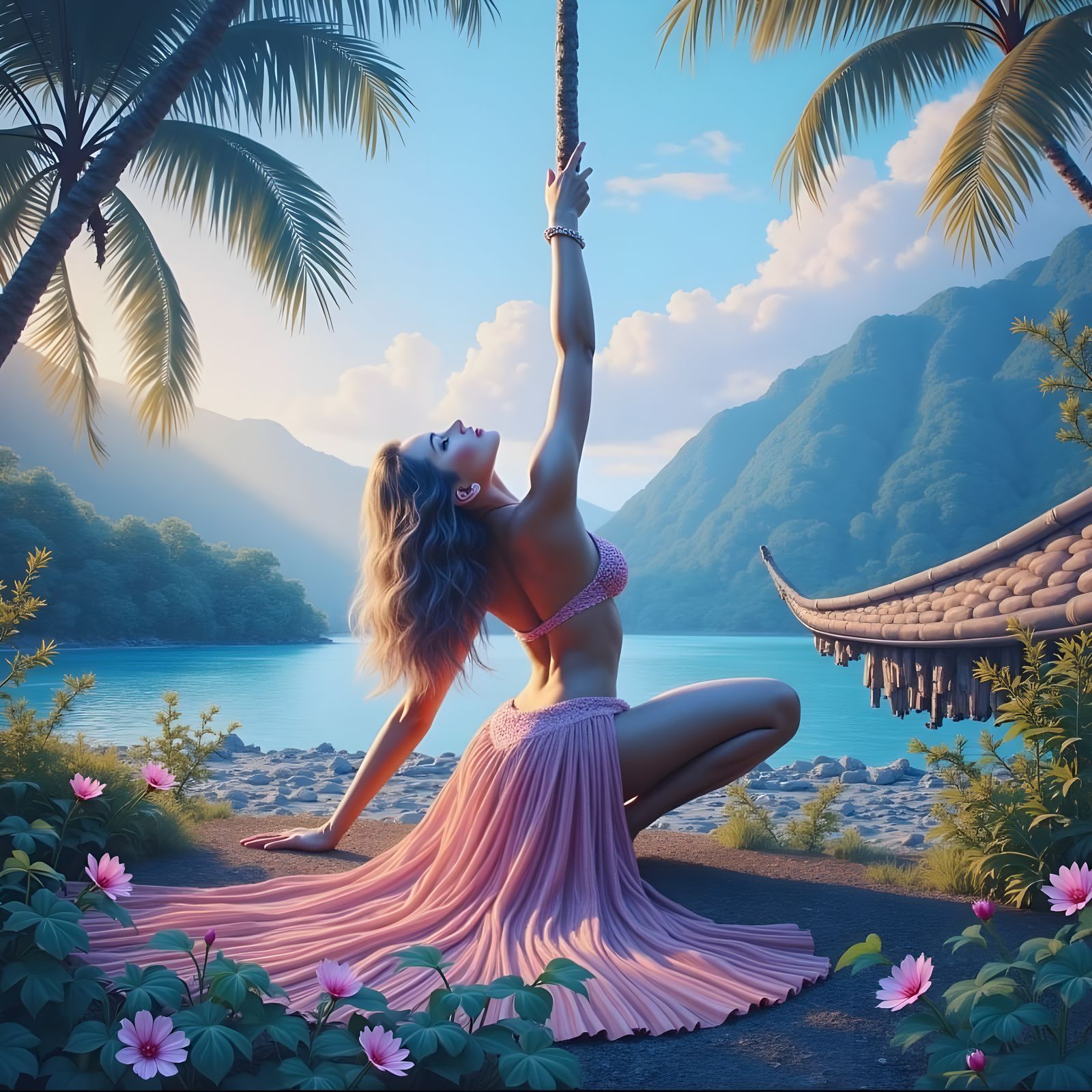 Neo-Expressionist Oil Painting of a Japanese Woman... - AI Art