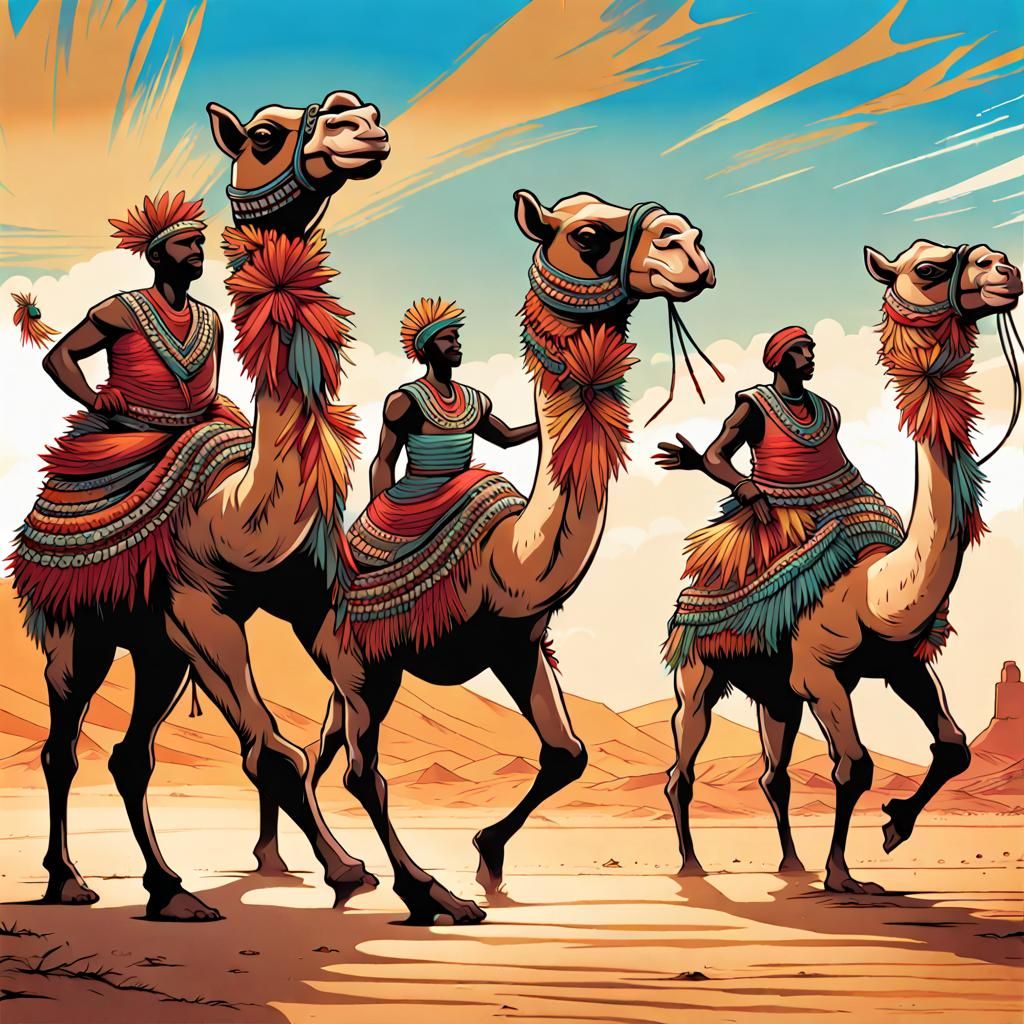 camel & human hybrid, camel centaur in the desert - AI Generated ...