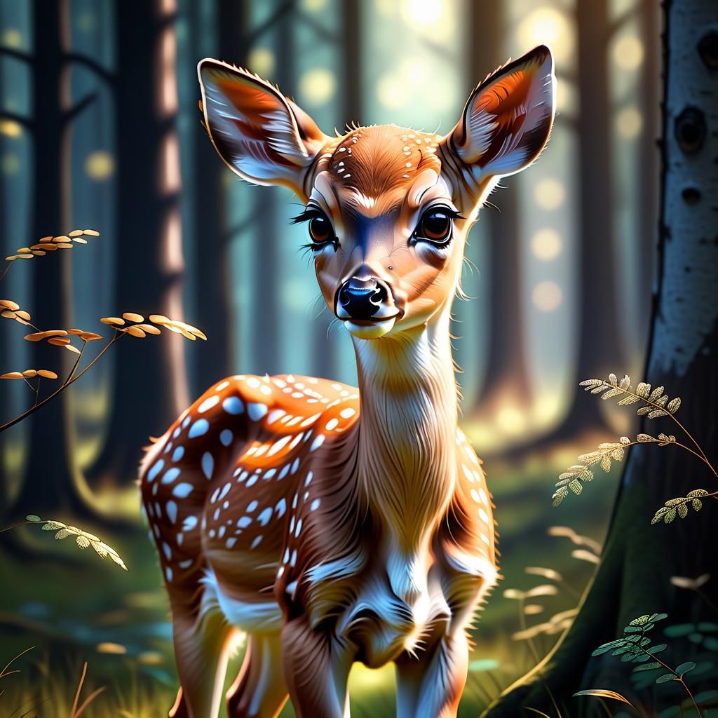 Beautiful little fawn - AI Generated Artwork - NightCafe Creator