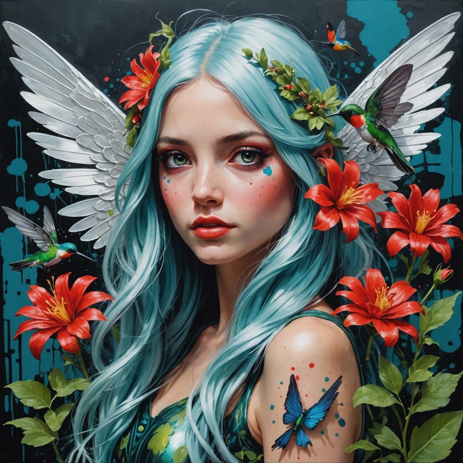 Humming Bird Princess - AI Generated Artwork - NightCafe Creator