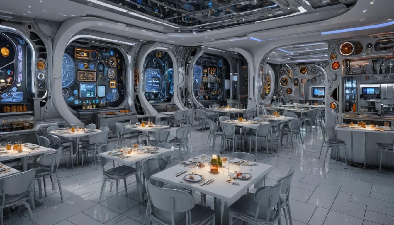 Gourmet Restaurant 2050 - AI Generated Artwork - NightCafe Creator