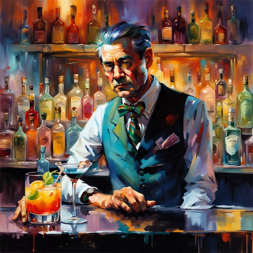 Old bartender - AI Generated Artwork - NightCafe Creator