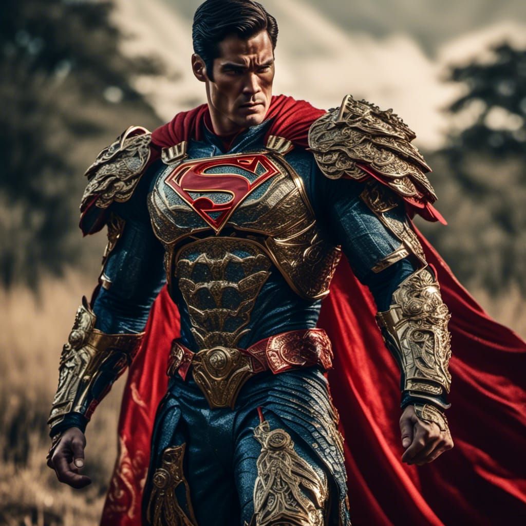realistic superman samurai intricate filigree armor hyperrealistic - AI ...