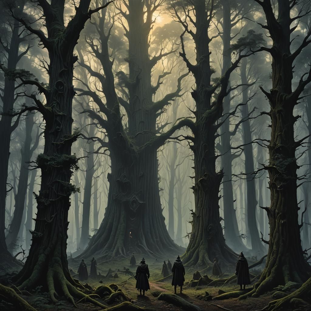 Dusk forest - AI Generated Artwork - NightCafe Creator