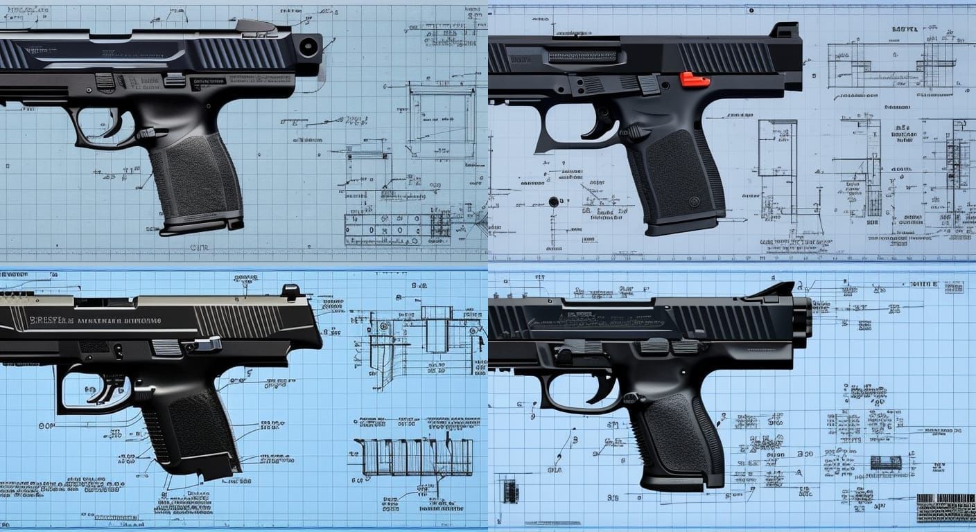Partial Weapon Blueprints - AI Generated Artwork - NightCafe Creator