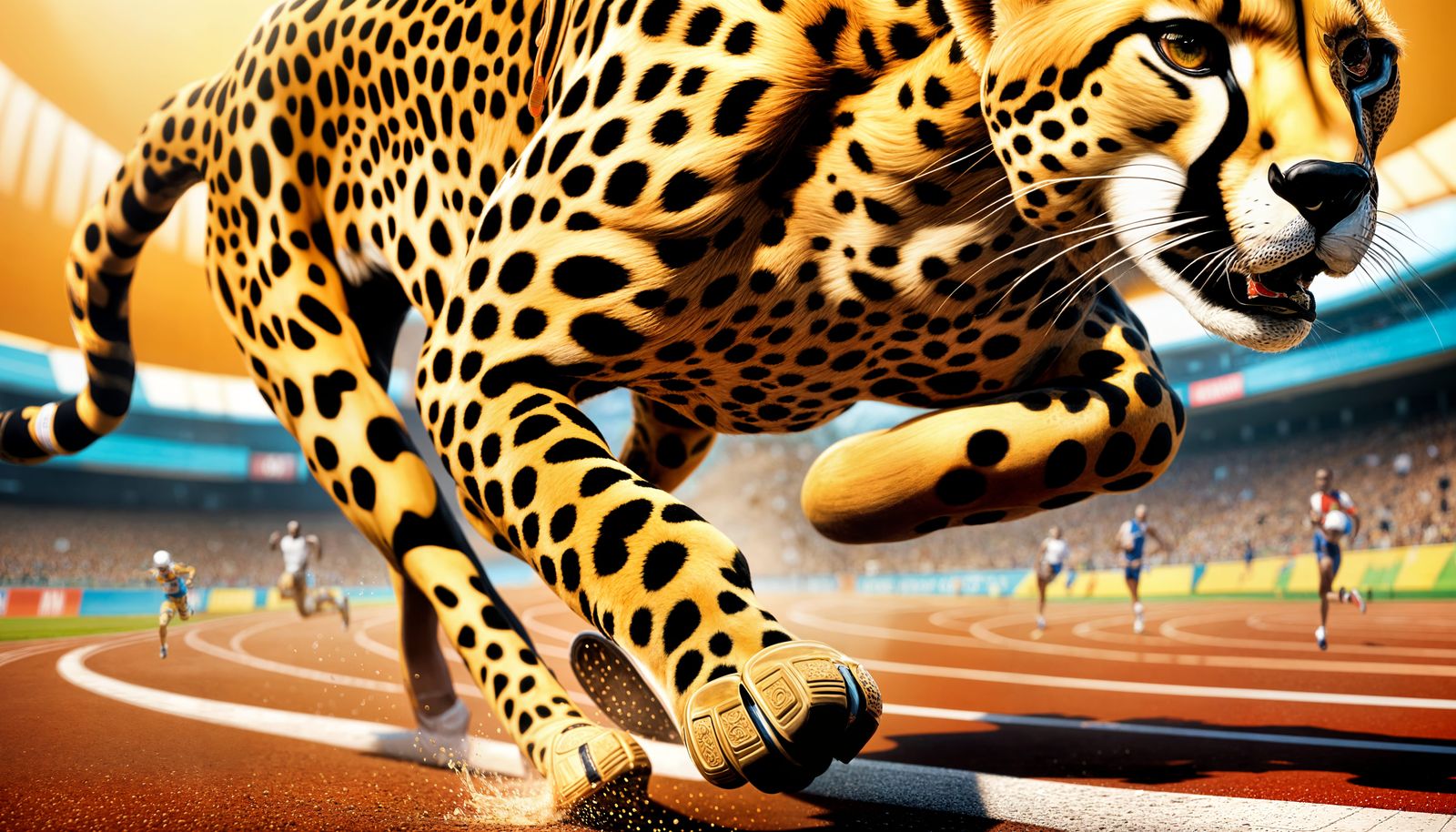 Cheetah Taking First - AI Generated Artwork - NightCafe Creator