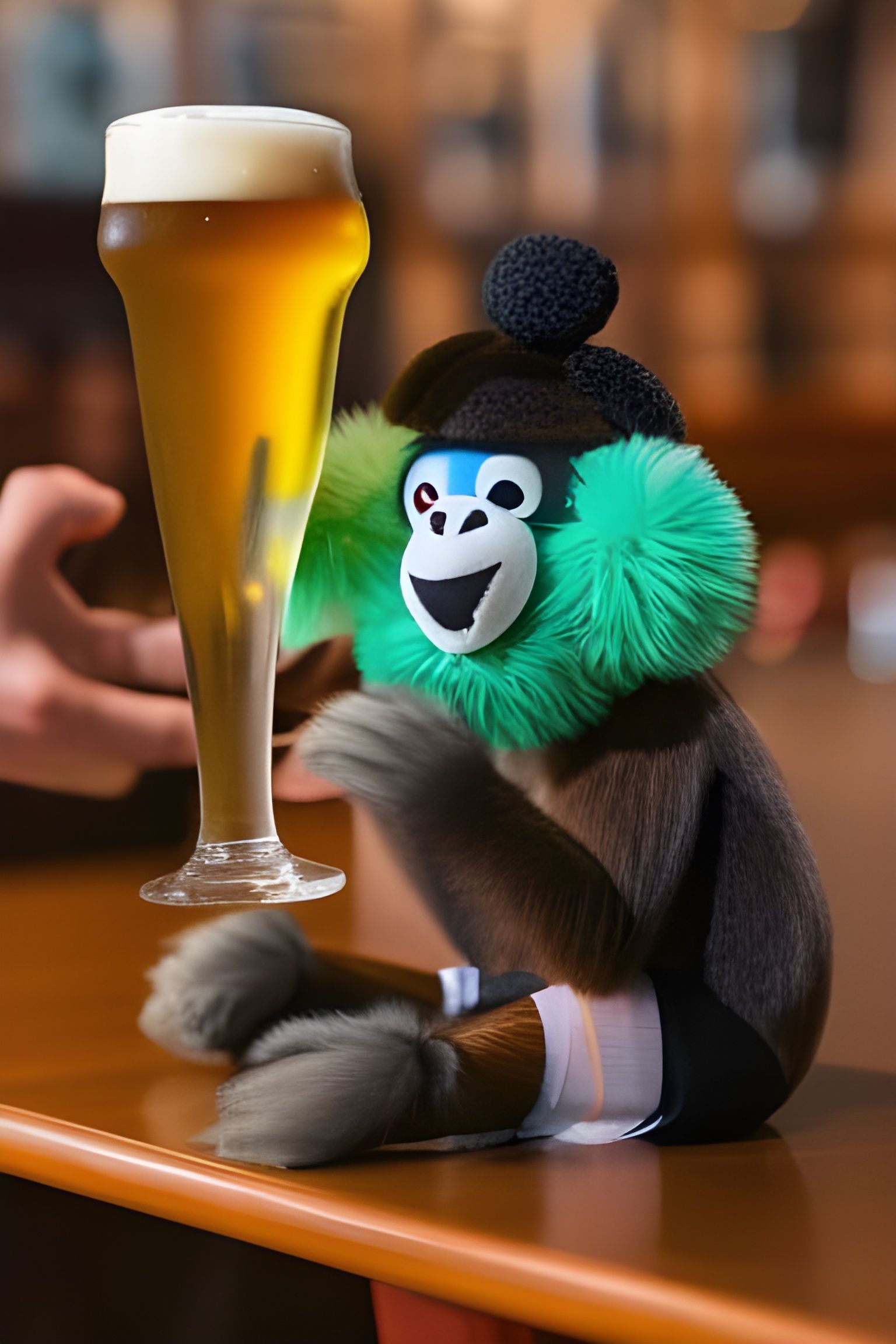 A Cute Monkey Sock Puppet - AI Generated Artwork - NightCafe Creator