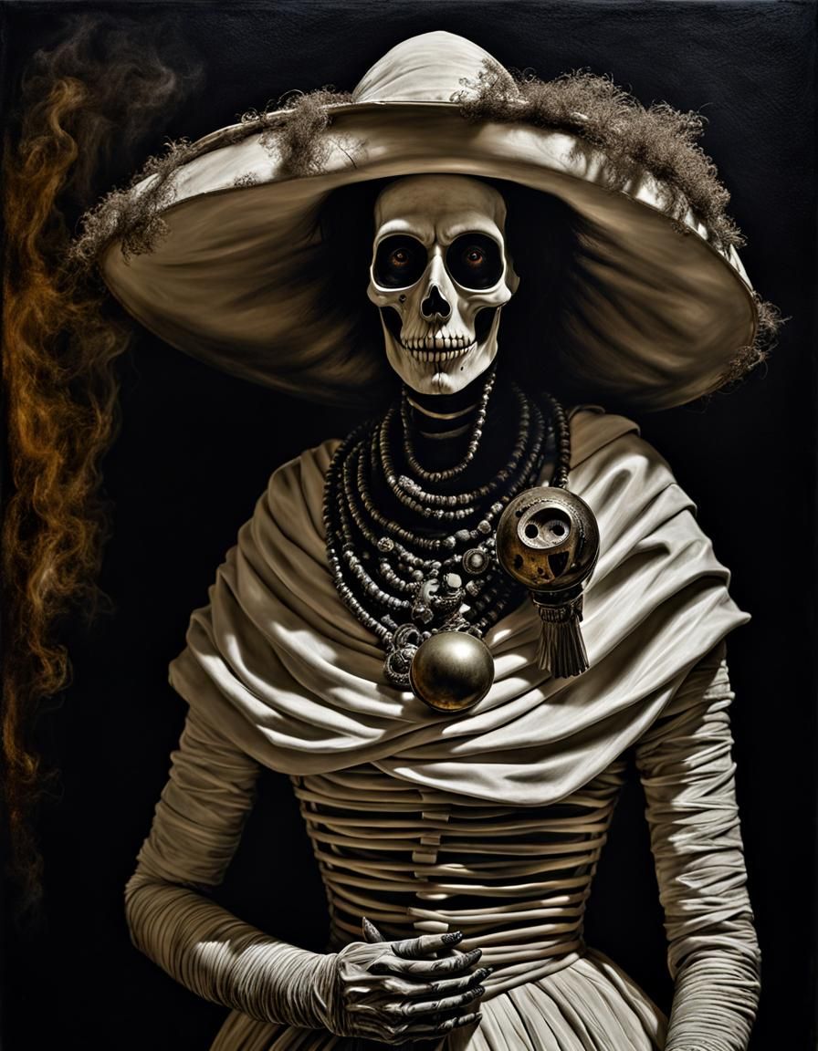 Day Of The Dead lady - AI Generated Artwork - NightCafe Creator