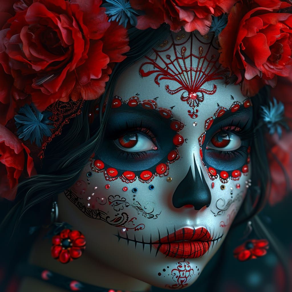 A Study in Red - AI Generated Artwork - NightCafe Creator