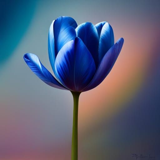blue tulip - AI Generated Artwork - NightCafe Creator