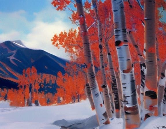 John Singer Sargent Winter Aspen Colorado Cinematic - AI Generated ...