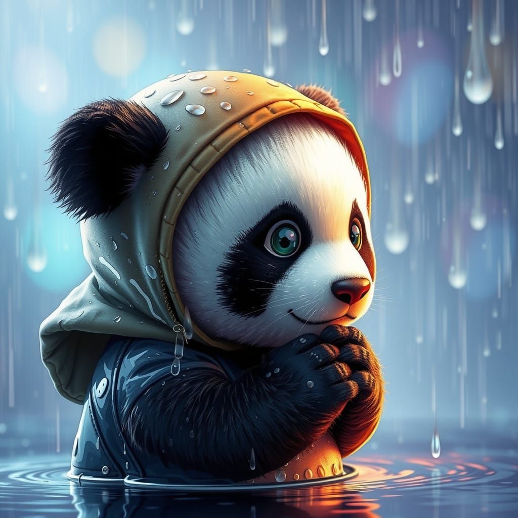 Cozy Panda in the Rain - Cozy Panda in the Rain