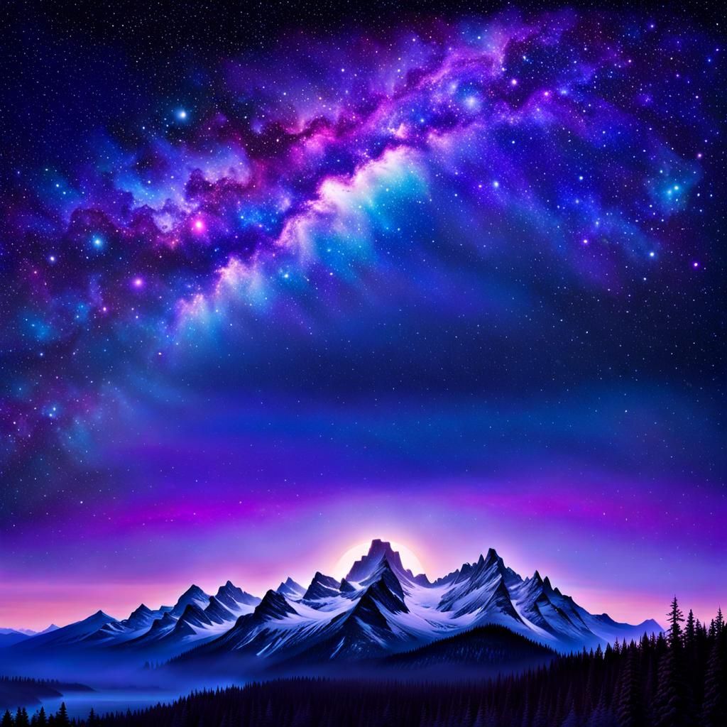 "Astral: Cascade: Harmony" - 10 Word Prompt Challenge - Astral: Cascade: Harmony: night: sky ...