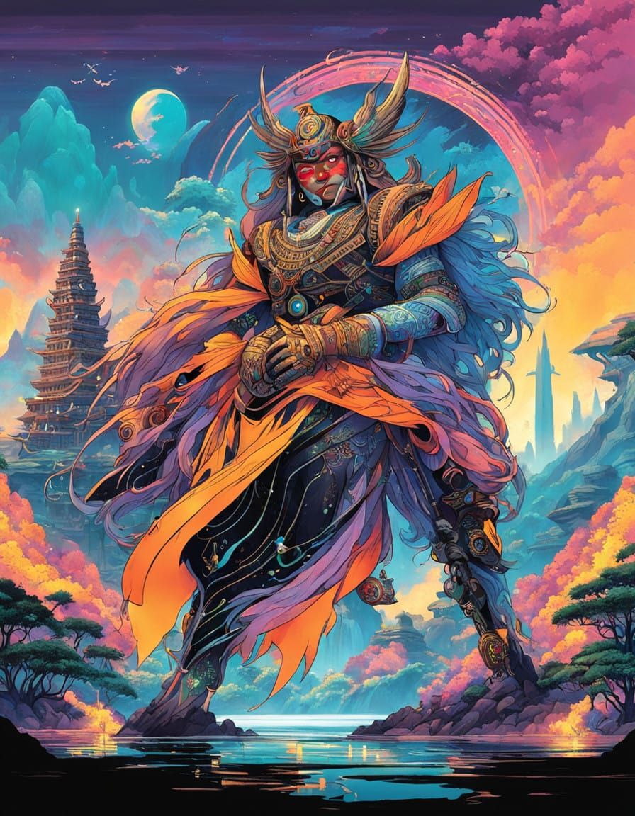 Vibrant Aztec Fantasy World in Epic Hand-Drawn Ani... - AI Art