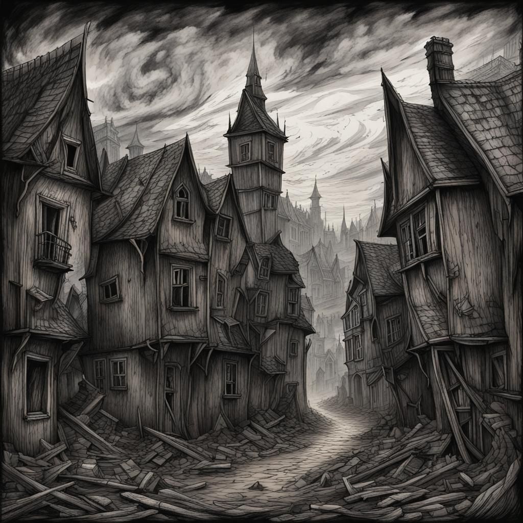 Eldritch horrors. Dirty, overbuilt, cramped, smoggy medieval city ...