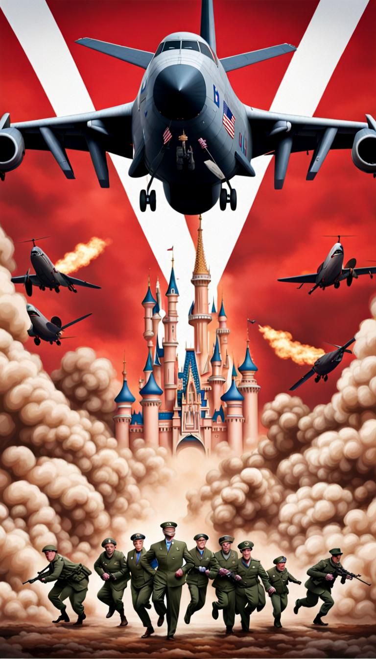 Biden starts ww3 disney - AI Generated Artwork - NightCafe Creator