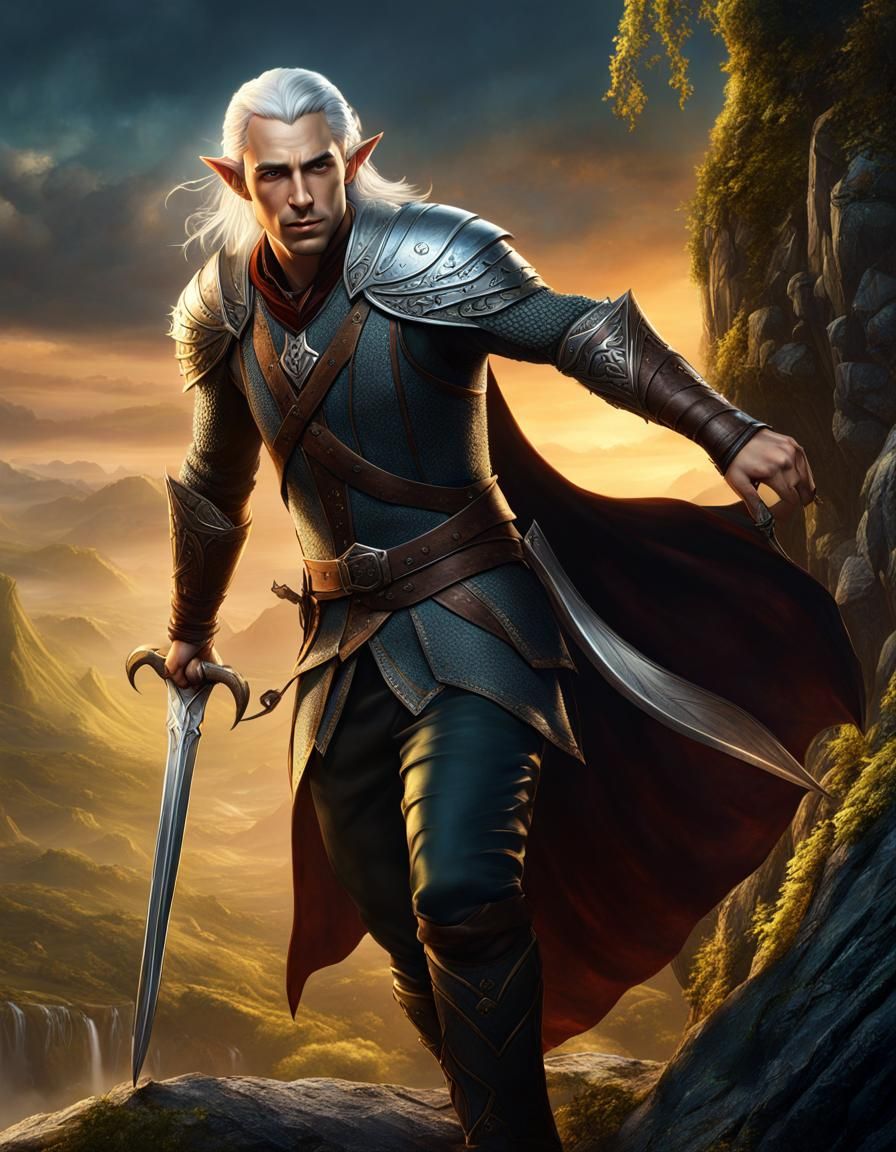 Tolkien Elven Warrior - AI Generated Artwork - NightCafe Creator