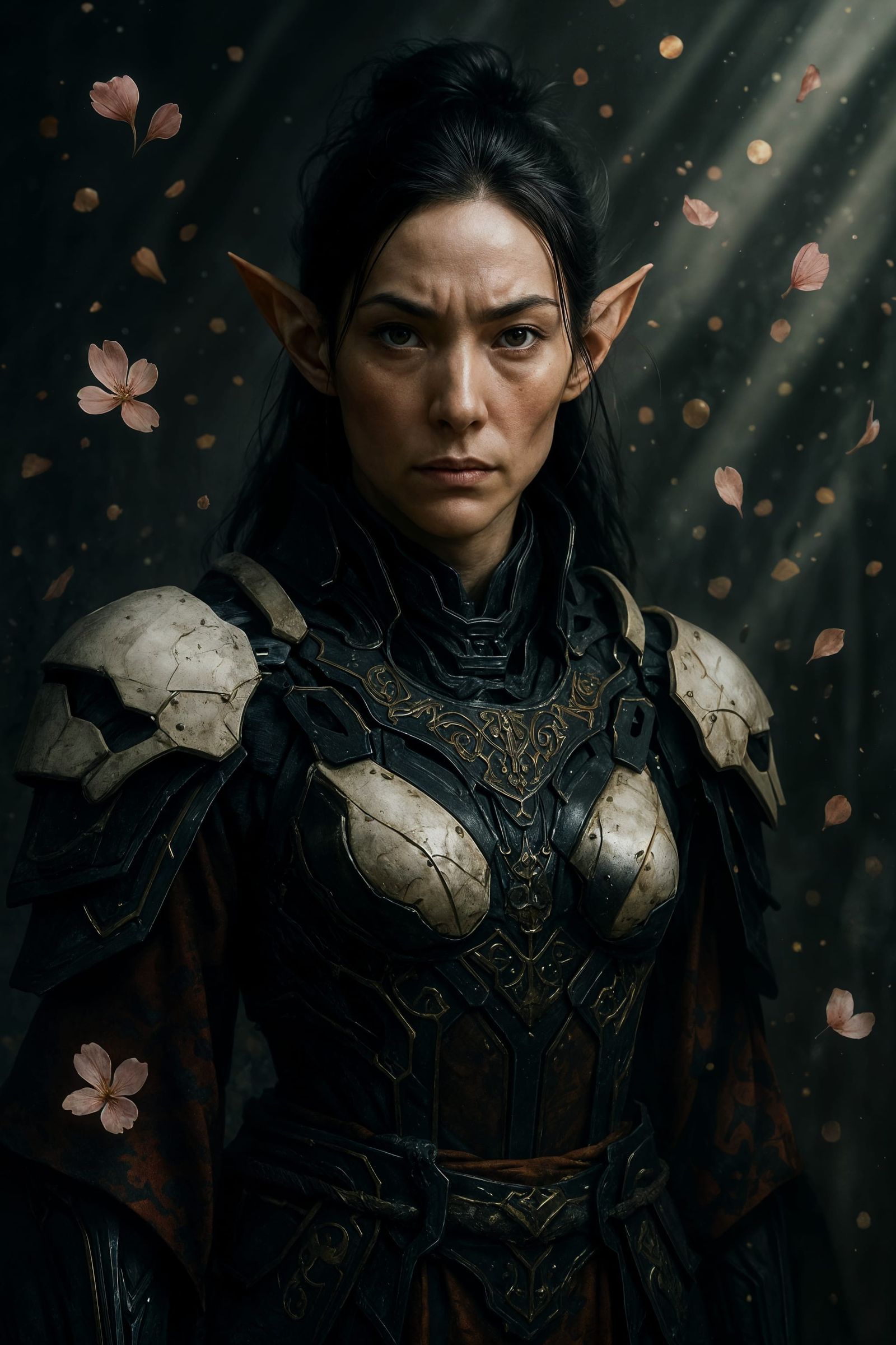 Ronin of the Crimson Void - Ethereal Elf Samurai Warrior Por...