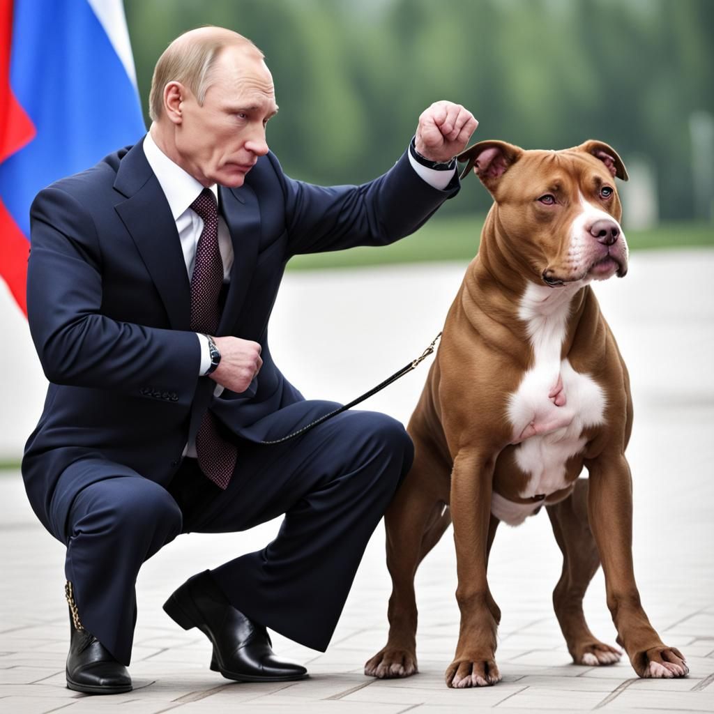 Putin is a Pitbull - AI Generated Artwork - NightCafe Creator