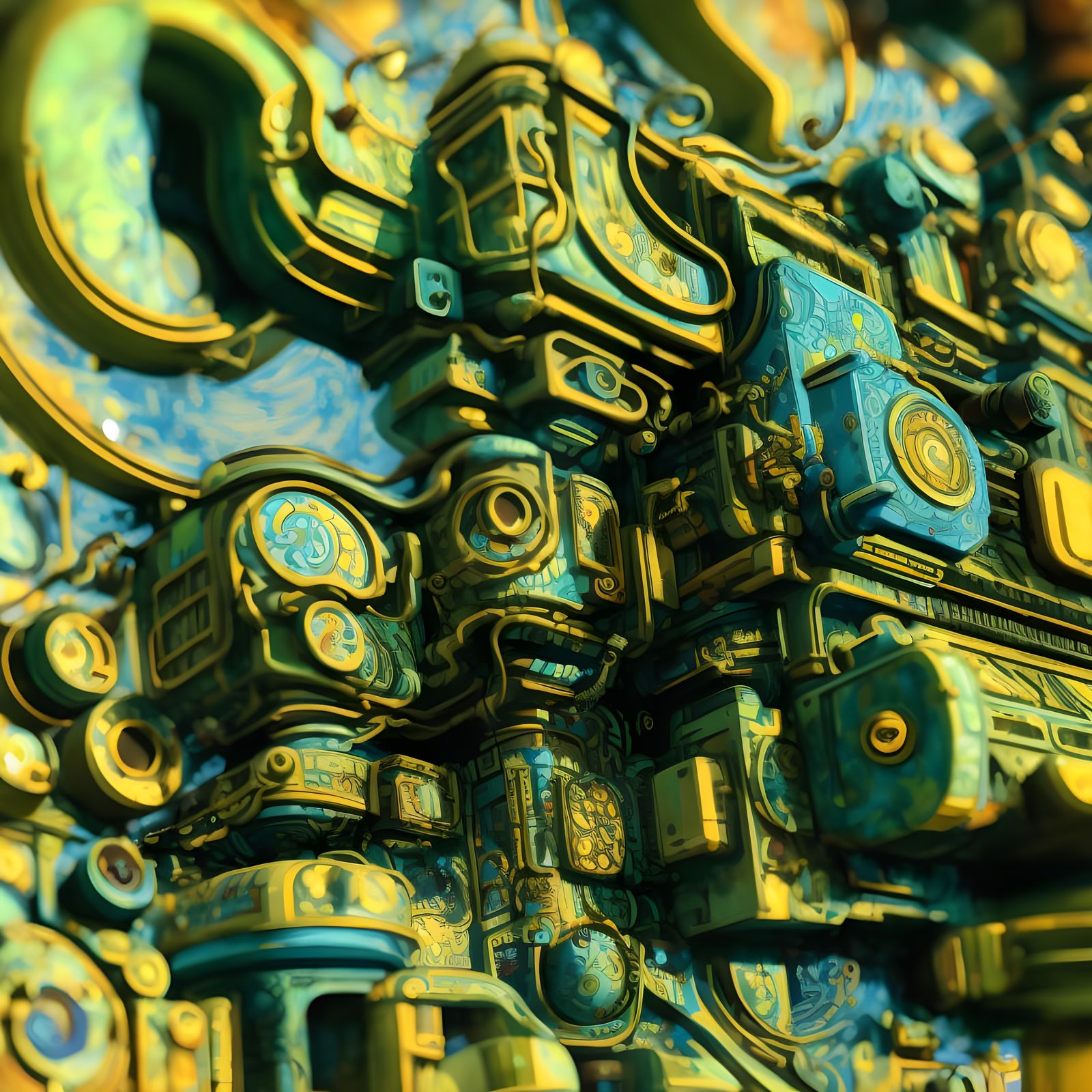 Abstract psy-sci-fi 28oct23 - AI Generated Artwork - NightCafe Creator