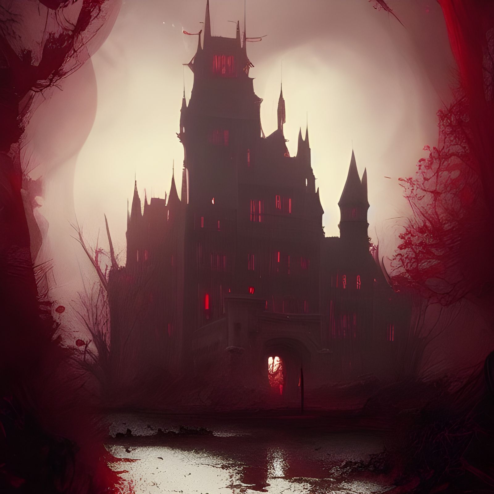 Demonic castle - AI Generated Artwork - NightCafe Creator