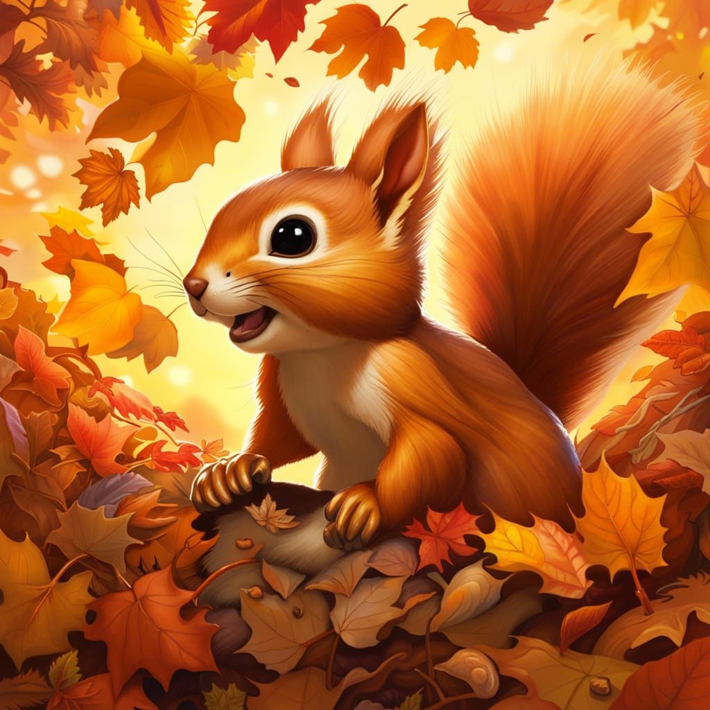 Cute squirrel - AI Generated Artwork - NightCafe Creator