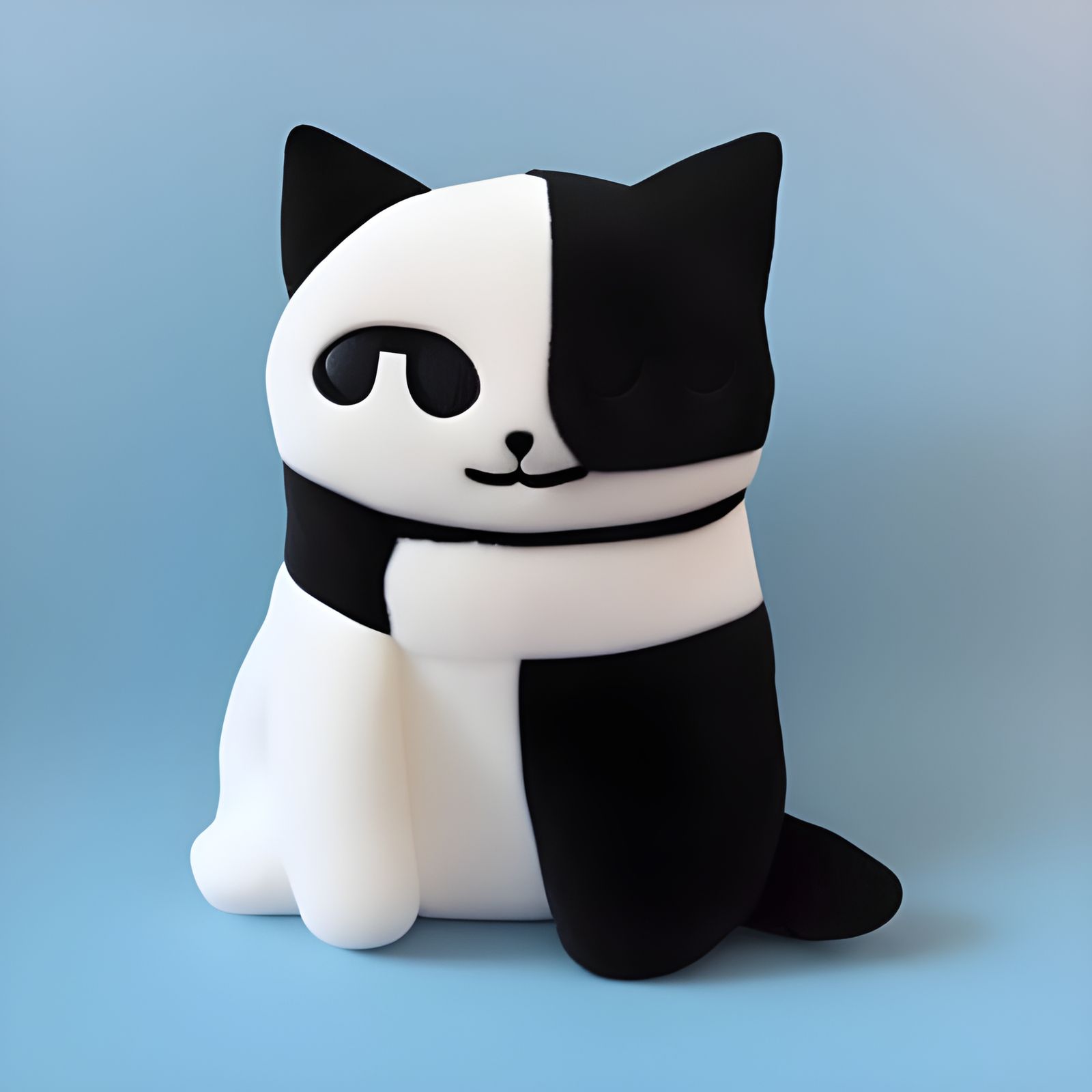 Tuxedo Cat Plush - AI Generated Artwork - NightCafe Creator