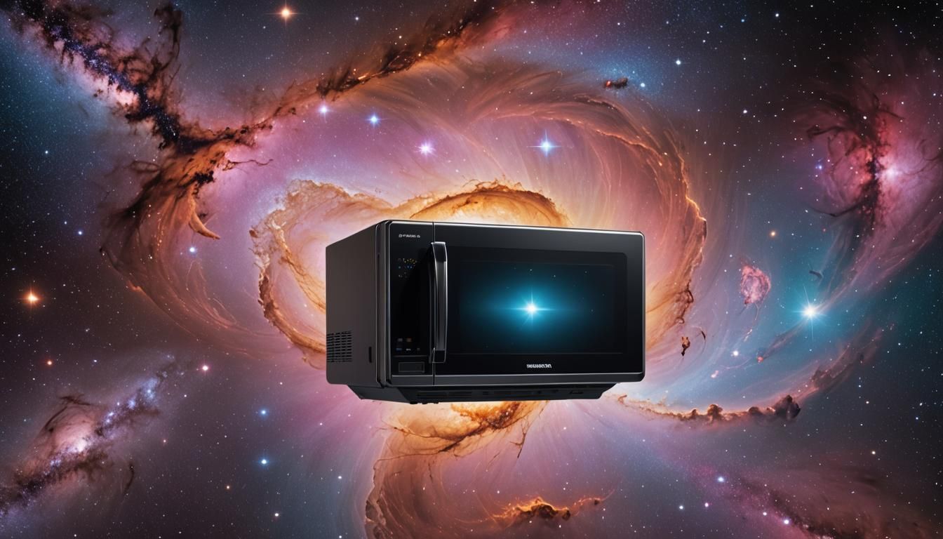 Microwave-oven in Space - AI Generated Artwork - NightCafe Creator