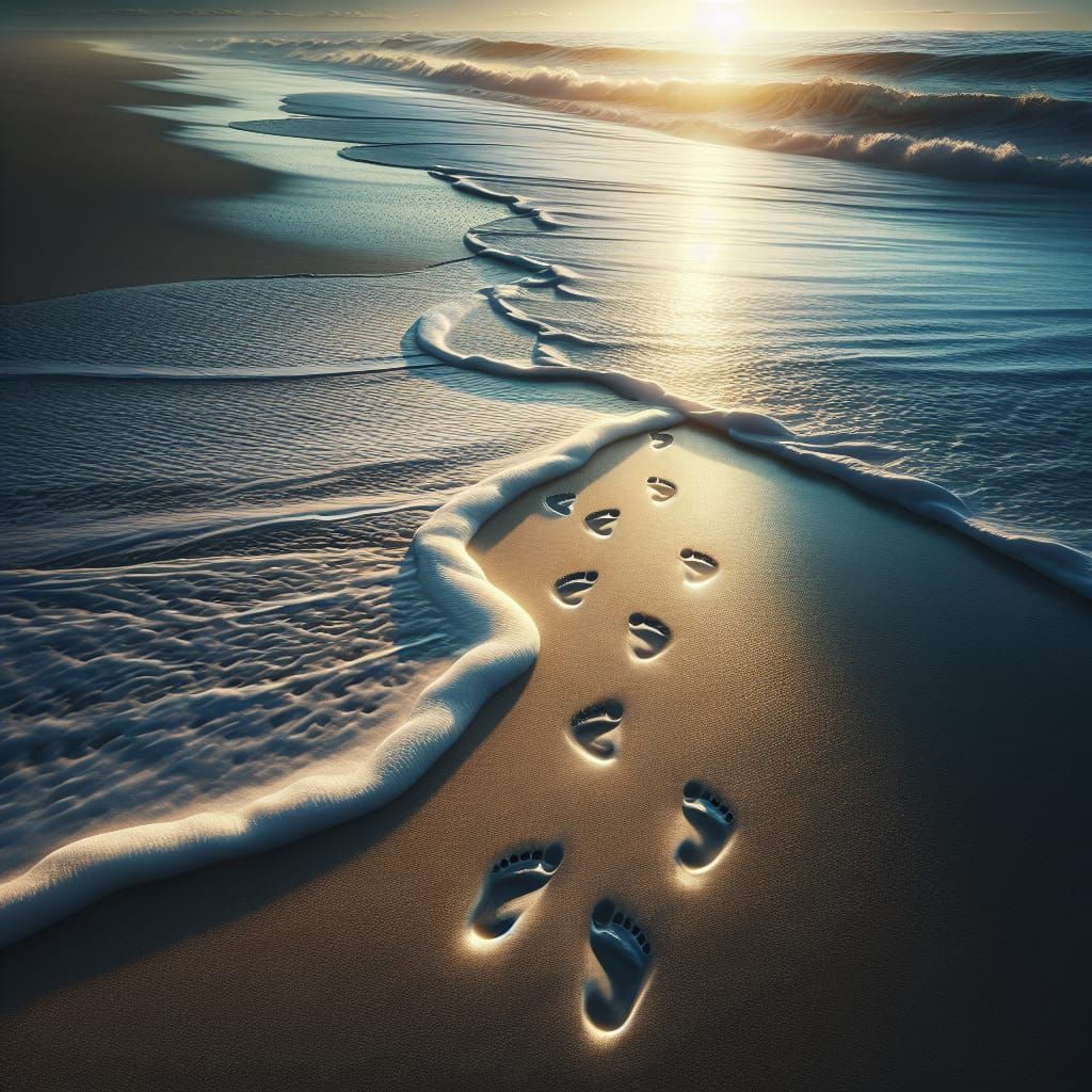 Footprints - AI Generated Artwork - NightCafe Creator